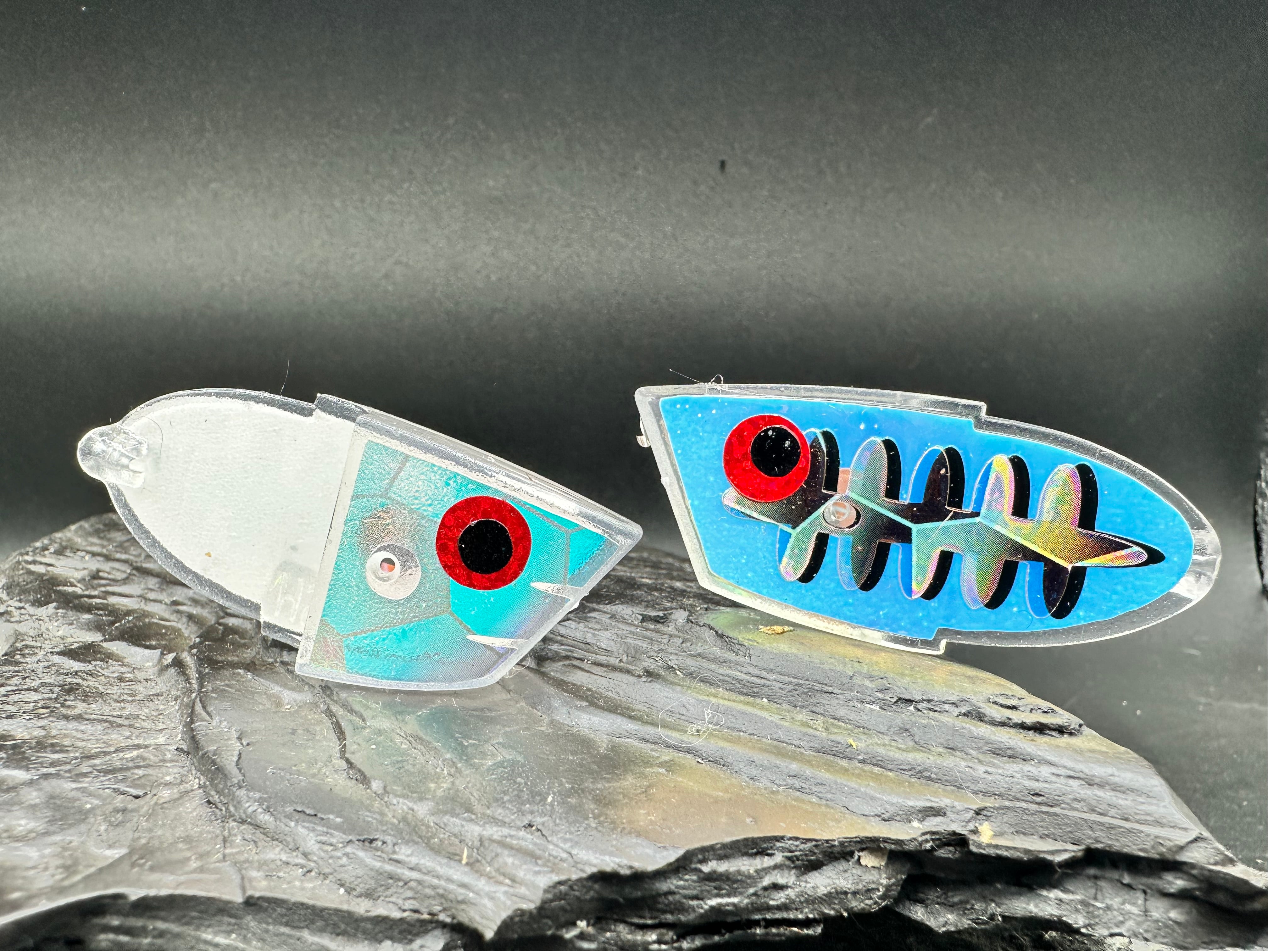 UV GLOW holo scale RV holo laderback with holo scale front Red eye ...