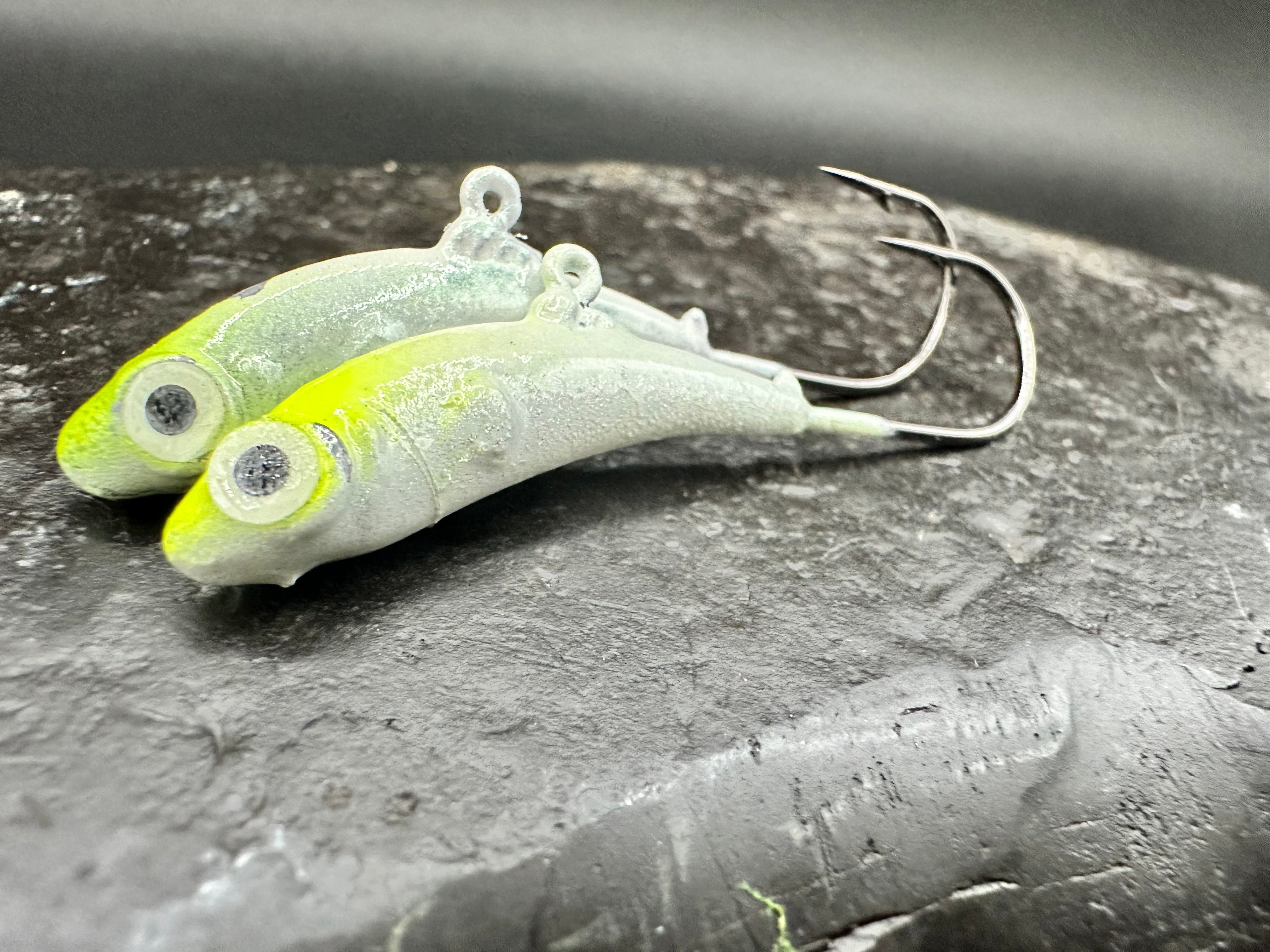 Meegs Original Jig CHARTRUCE HEAD/ PEARL BODY 2/pk DISCONTINUED – Meegs ...